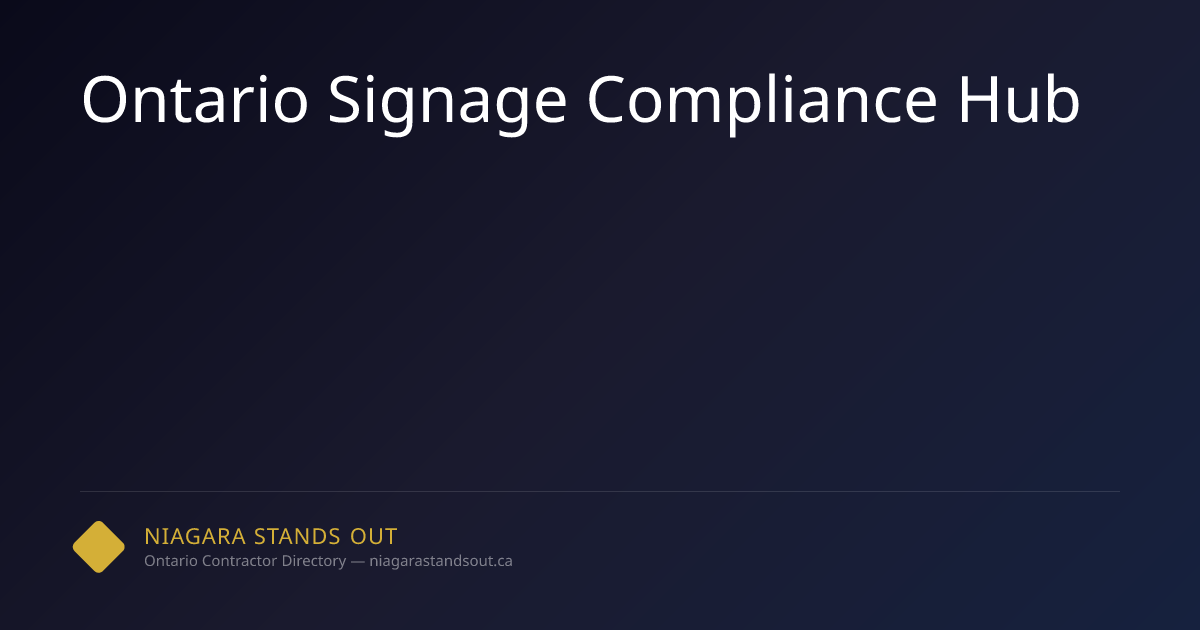 Ontario Signage Compliance Hub | All 444 Municipalities | AODA Ready ...